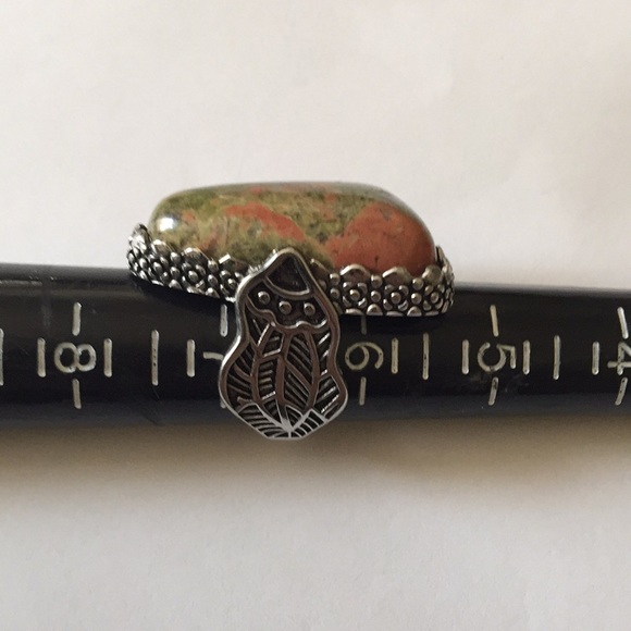 Vintage | Jewelry | Vintage Unakite Sterling Ring | Poshmark